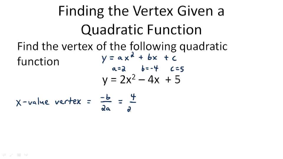 Finding Components of Quadratic Functions - Example 2 ( Video ...