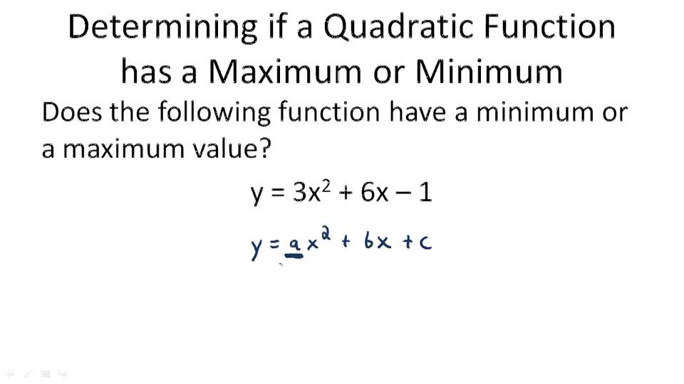 Analyzing Maximum v. Minimum - Example 1 ( Video ) | Algebra | CK-12 ...