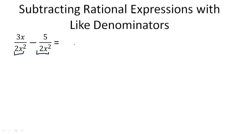 Addition and Subtraction of Rational Expressions | CK-12 Foundation