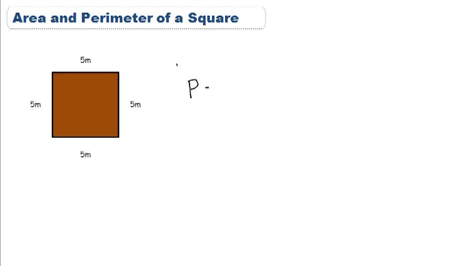 Perimeter And Area Of A Square