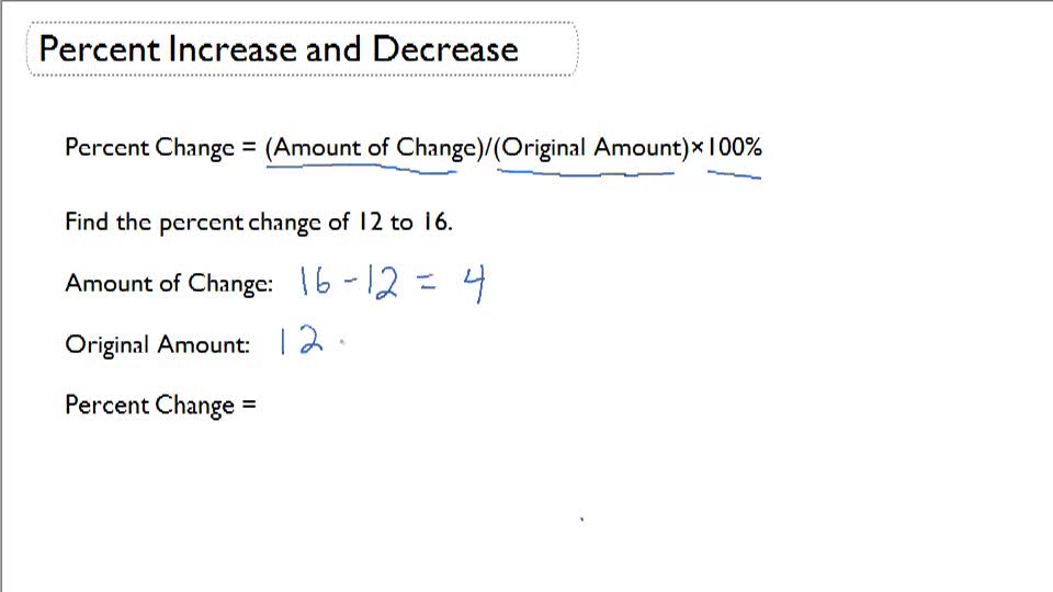 Percent of Increase | CK-12 Foundation