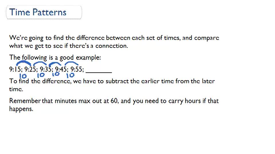 Overview of Time Patterns ( Video ) | Measurement | CK-12 Foundation
