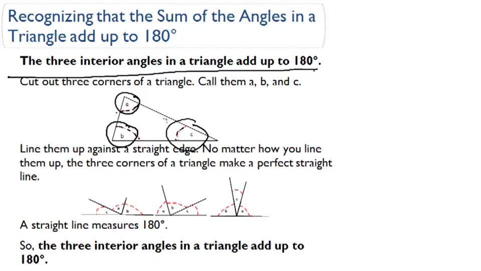 Overview: Sum of the Angles of a Triangle ( Video ) | Geometry | CK-12 ...