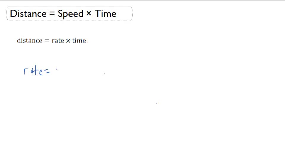 Distance = Speed x Time - Overview ( Video ) | Physics | CK-12 Foundation