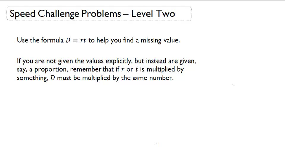 Overview of Challenge Speed Problems ( Video ) | Algebra | CK-12 Foundation