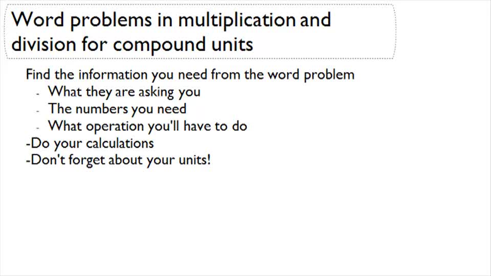 Overview of Capacity with Compound Units - Word Problems ( Video ...