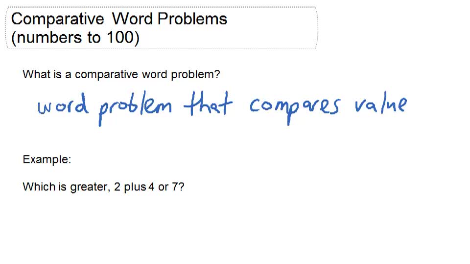 Word Problems That Compare Values ( Video ) | Arithmetic | CK-12 Foundation