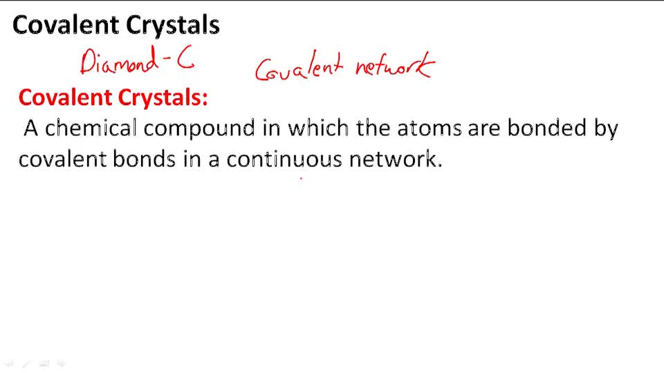 Covalent Crystals - Overview ( Video ) | Chemistry | CK-12 Foundation