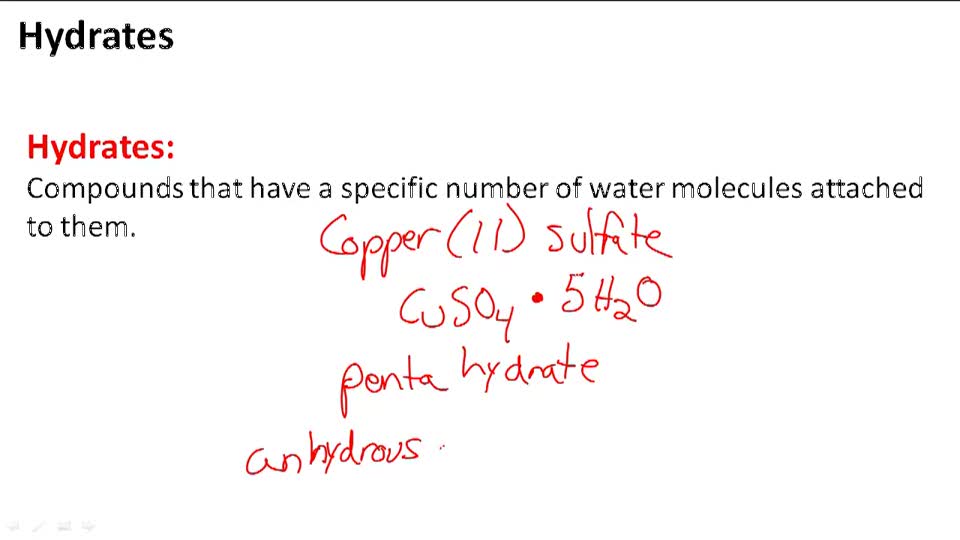 Hydrates - Overview ( Video ) | Chemistry | CK-12 Foundation