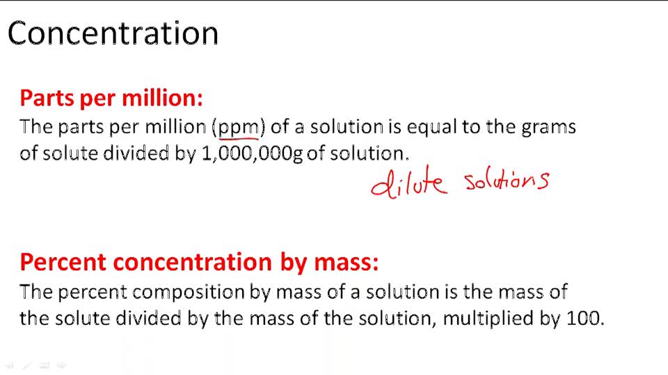 Concentration - Overview ( Video ) | Chemistry | CK-12 Foundation