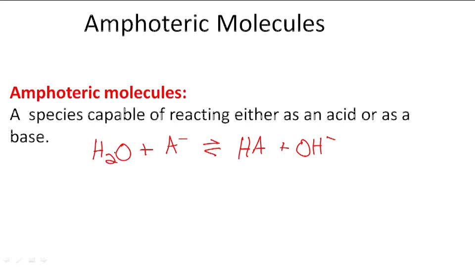 Amphoteric Molecules - Overview ( Video ) | Chemistry | CK-12 Foundation