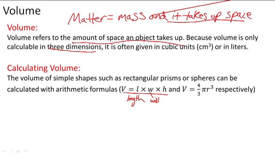 Volume - Overview ( Video ) | Chemistry | CK-12 Foundation
