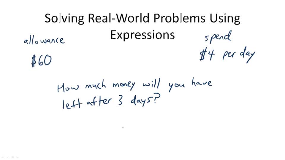 Solving Real-World Problems Using Expressions - Overview ( Video ...