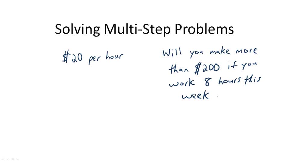 Solving Multi-Step Problems - Overview ( Video ) | Algebra | CK-12 ...