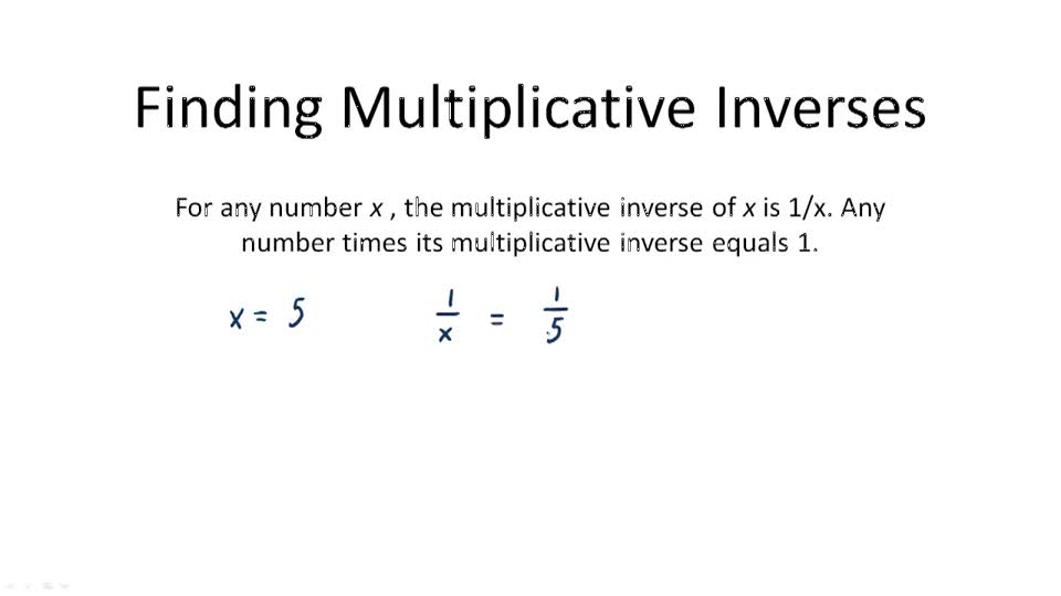 Finding Multiplicative Inverses - Overview ( Video ) | Algebra | CK-12 Foundation
