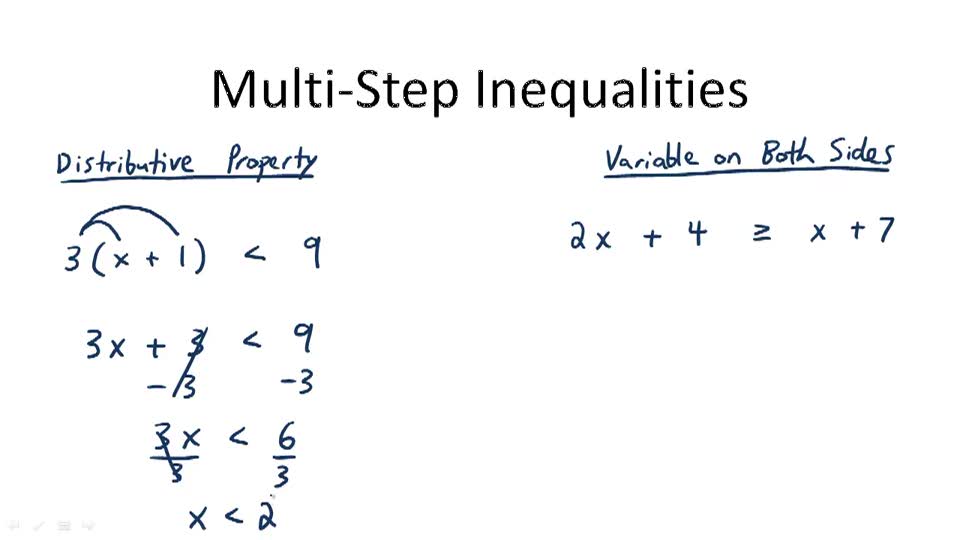 Multi Step Inequalities CK 12 Foundation
