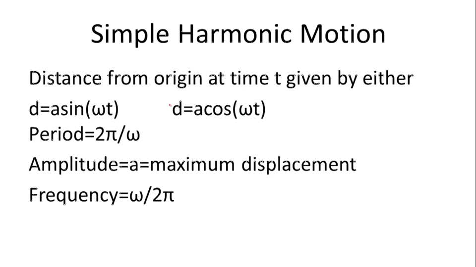 Flexi answers - How does frequency affect period in simple harmonic ...