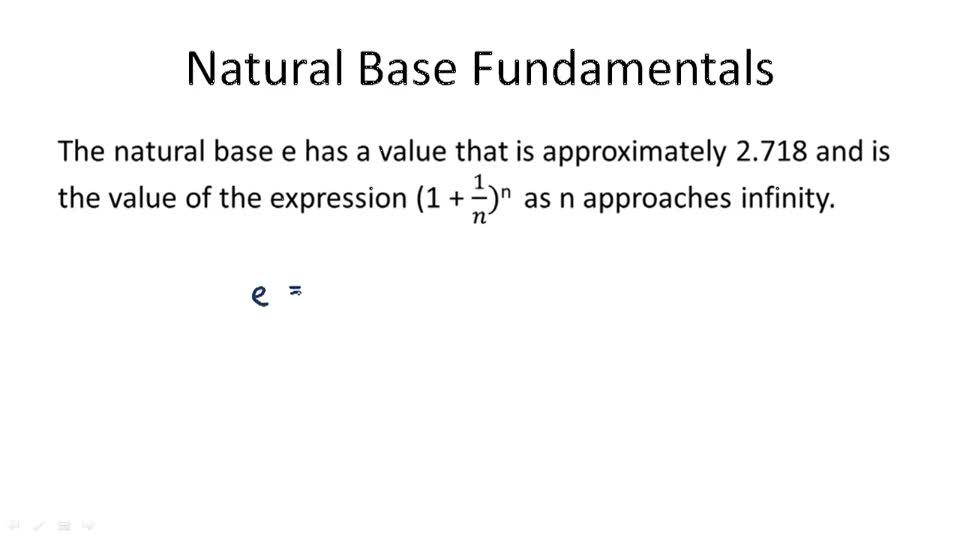 Natural Base Fundamentals - Overview ( Video ) | Calculus | CK-12 ...