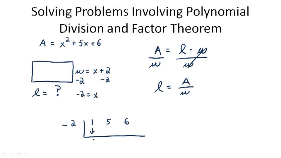 Solving Problems Involving Polynomial Division and Factor Theorem ...