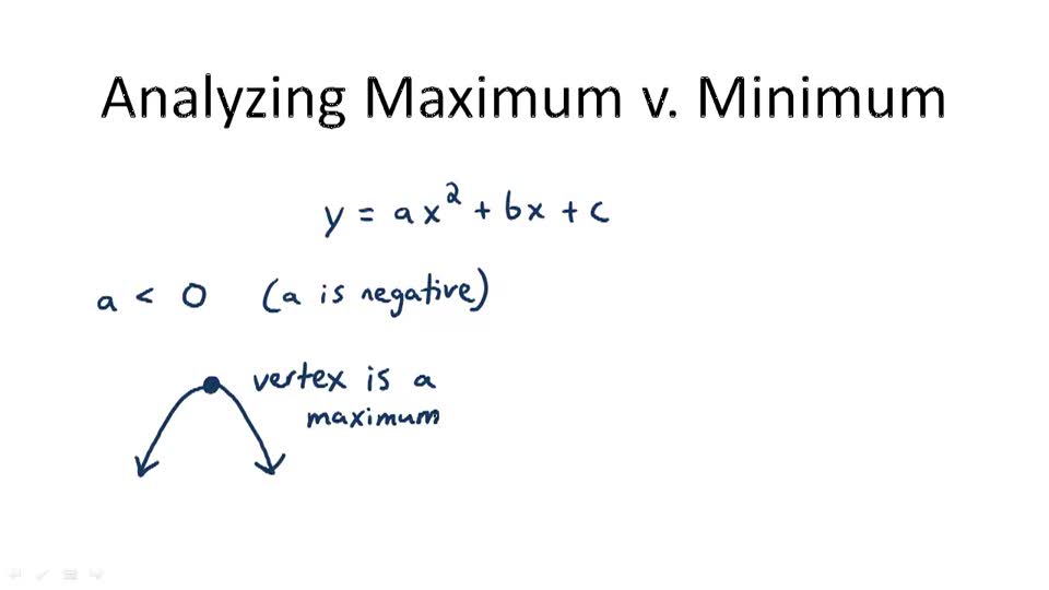 Analyzing Maximum v. Minimum - Overview ( Video ) | Algebra | CK-12 ...