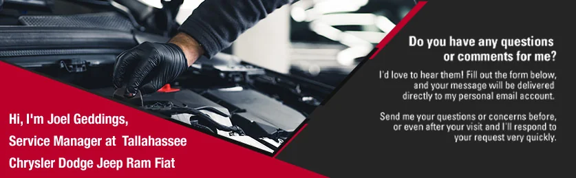 Talk To the Service Manager | Tallahassee Chrysler Dodge Jeep RAM FIAT