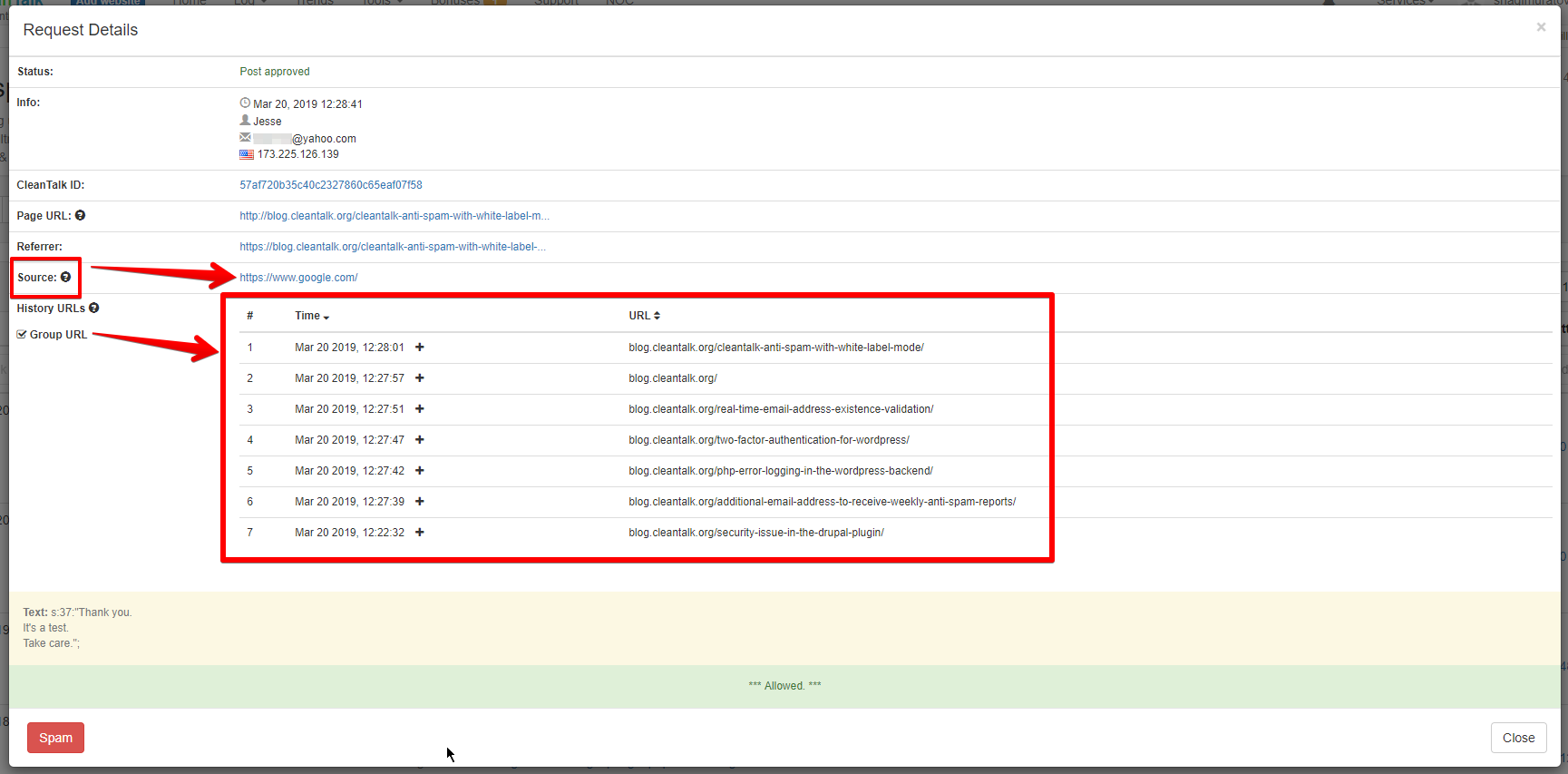 How To Use Anti Spam Log