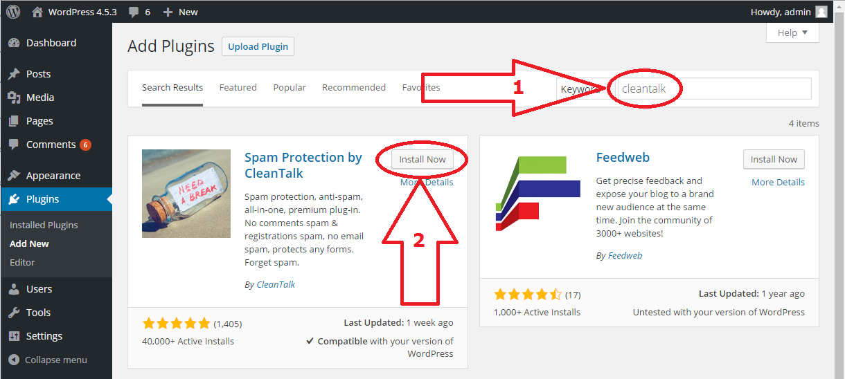 Anti-Spam for WordPress. Instaling the CleanTalk Anti-Spam Plugin in ...