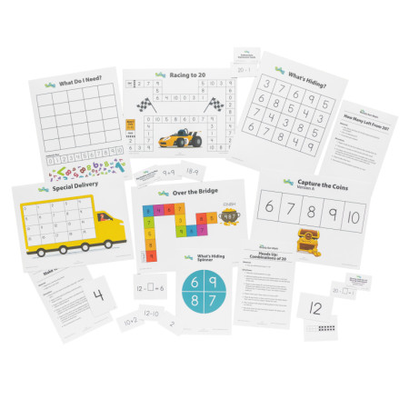 Ready Set Math Add/Subt to 20: Strategies & Basic Facts Activity Board ...