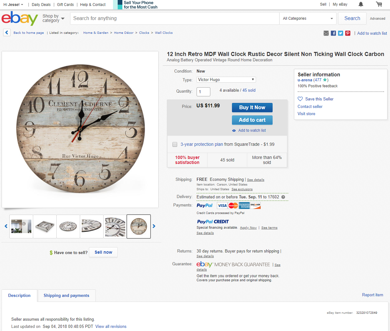 Activity: eBay Listing