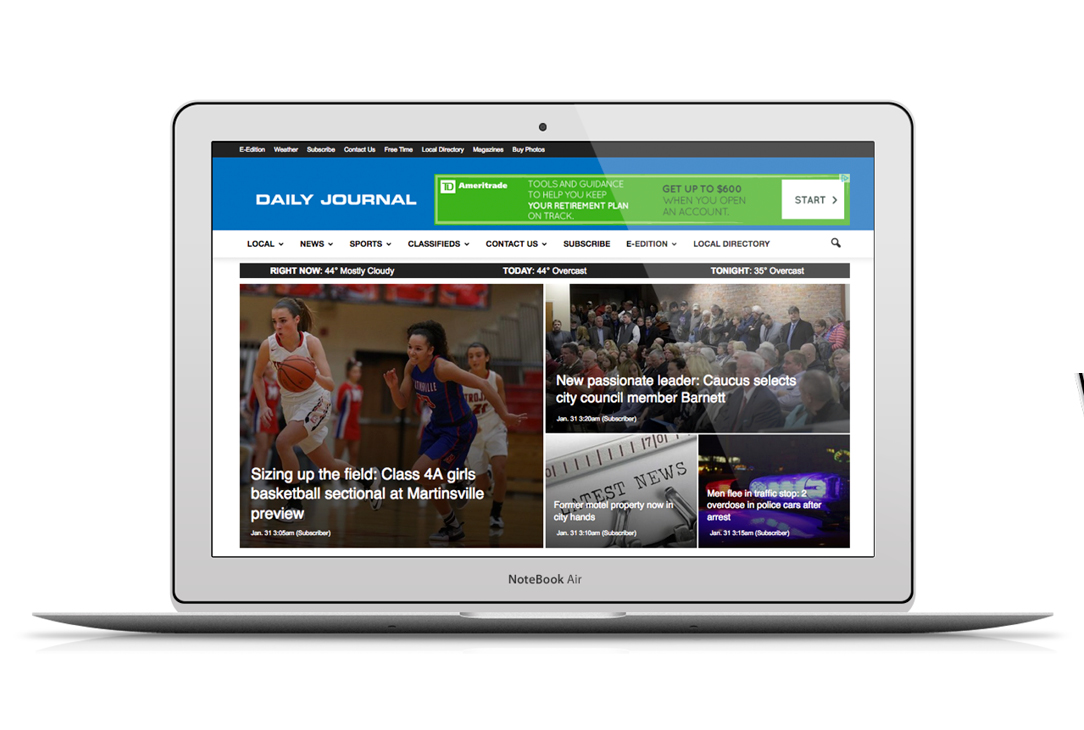 Read today's paper on any device