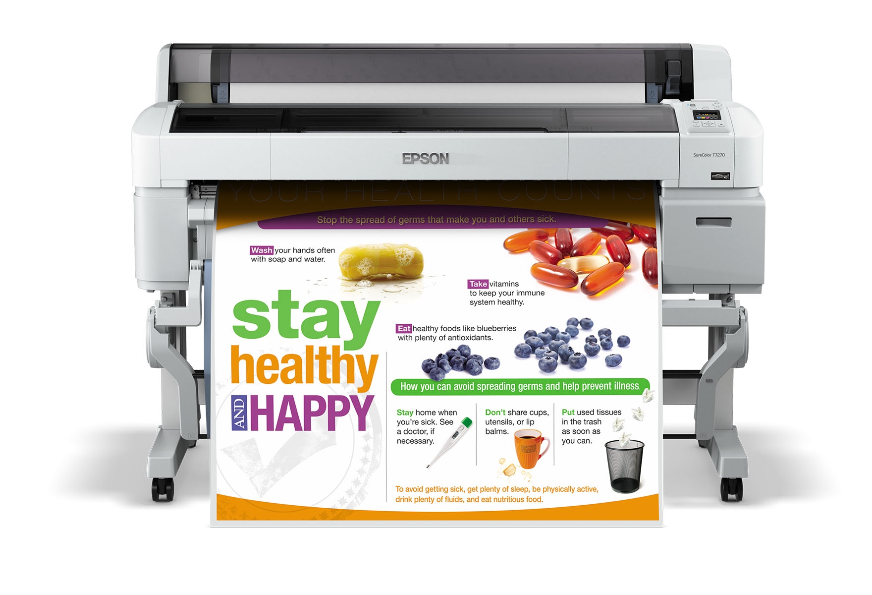 Photo | T7270 with Health Poster | Epson US