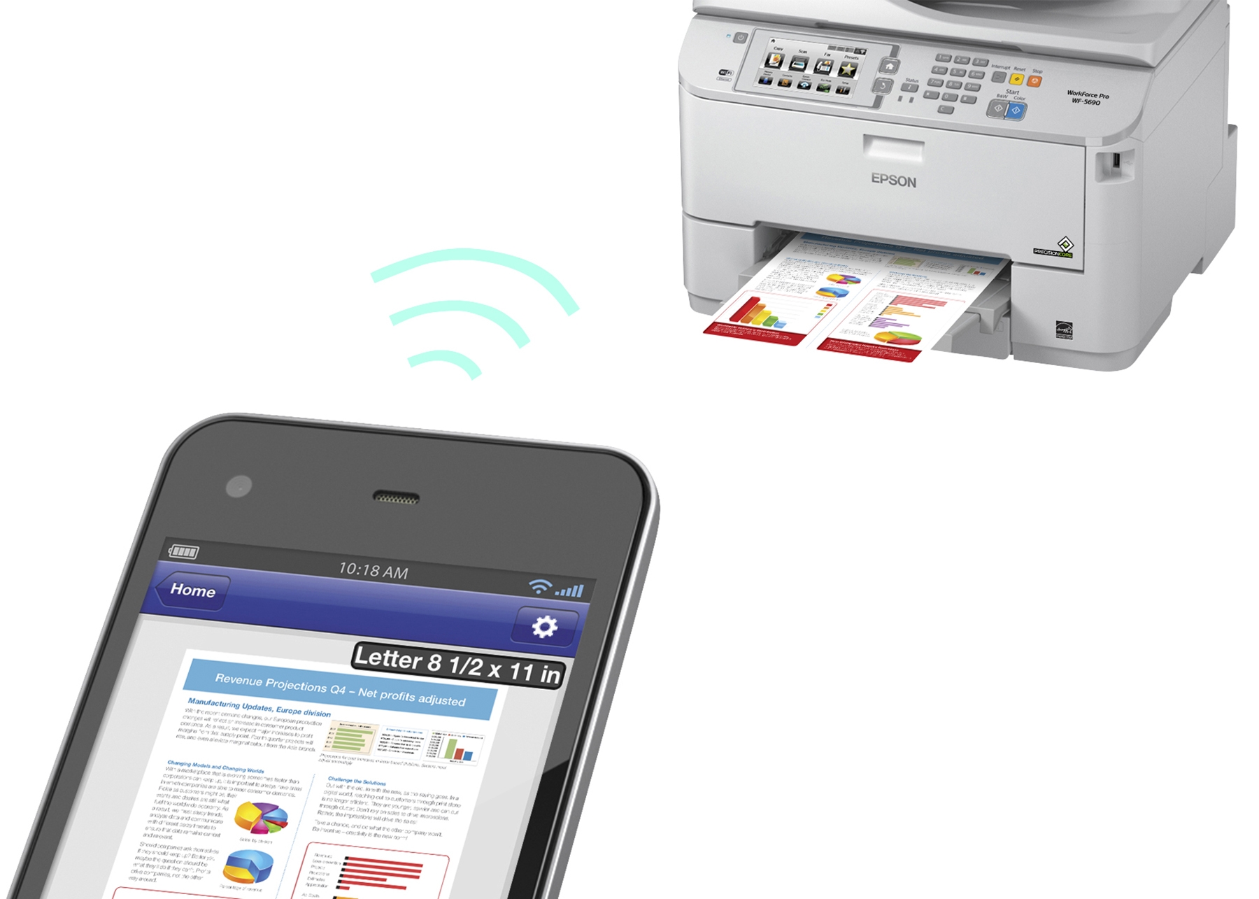 Photo | WorkForce Pro WF-5690 w/Epson Connect app | Epson US
