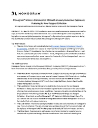 Monogram™ Makes a Statement at KBIS with a Luxury Immersive Experience ...