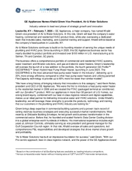 GE Appliances Names Khalid Qirem Vice President, Air & Water Solutions ...