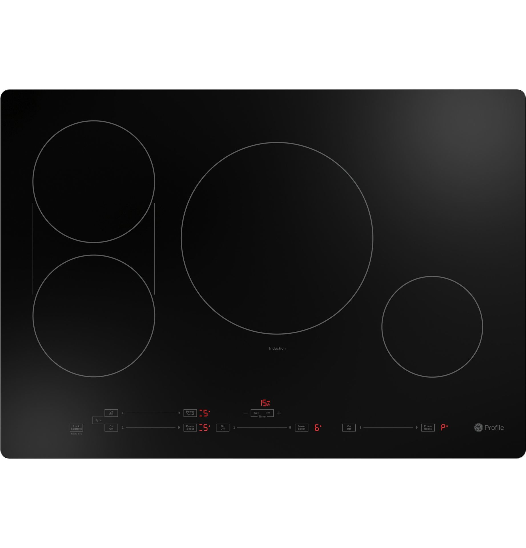 This GE Profile induction cooktop is available in 30" or 36” and either ...