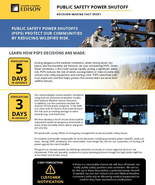 PSPS | Edison International | Newsroom