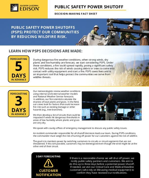 PSPS | Edison International | Newsroom