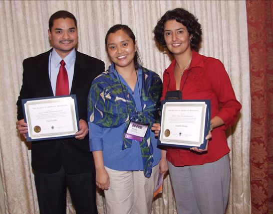 Photo | Paul Sevilla, Rose Roberto, and Jennifer Osorio at SAA | UCLA
