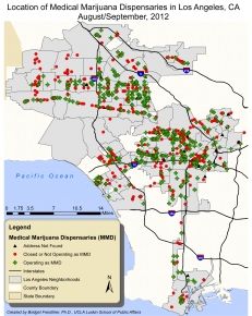 Photo | Medical marijuana dispensaries map | UCLA