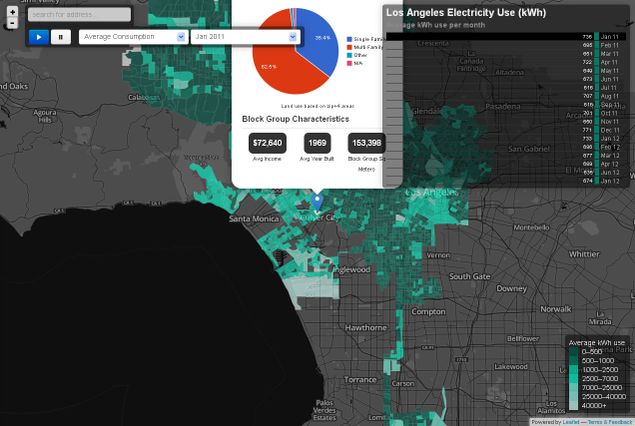 Photo | The first highly interactive map of Los Angeles' electricity ...