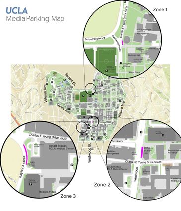 Photo | News van parking map | UCLA