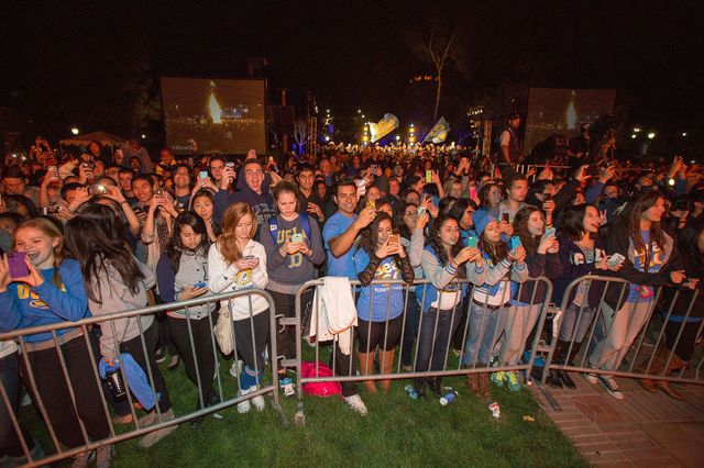 Bruin fans light up the night in anticipation of upcoming battle with ...