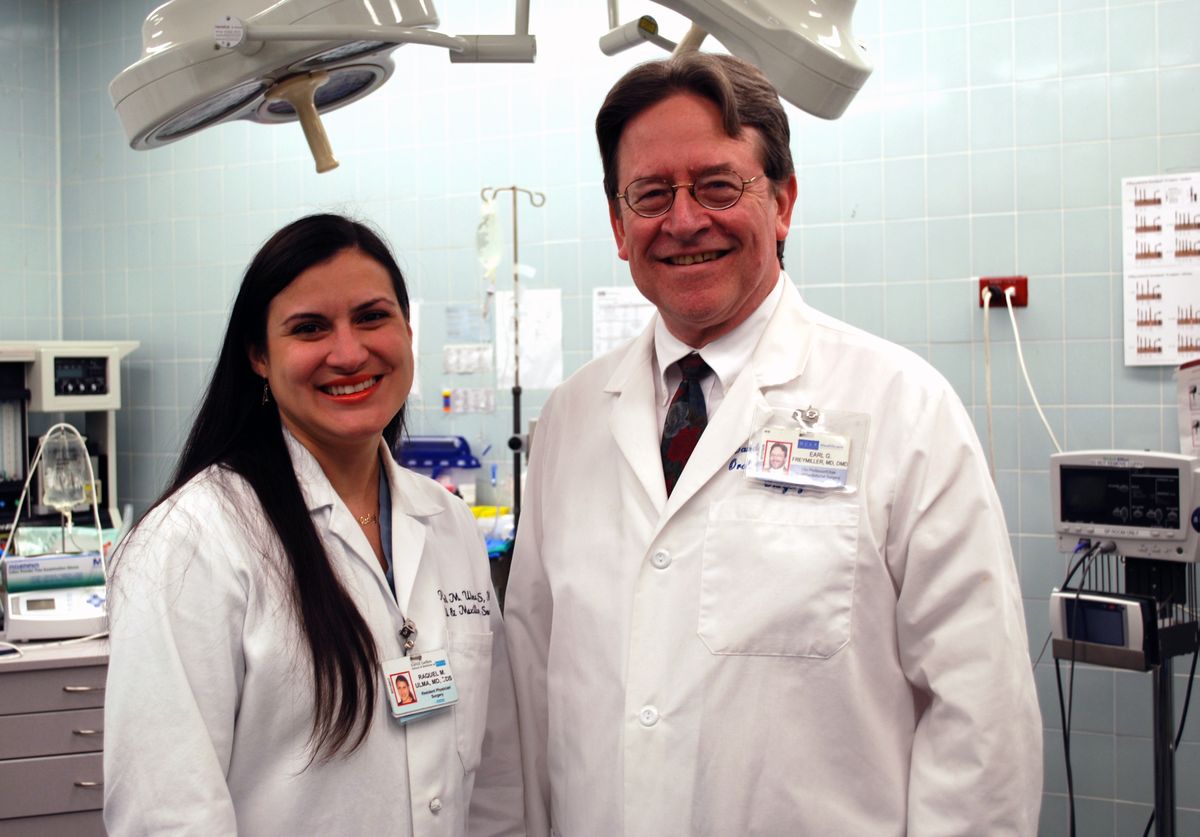 Photo | Raquel Ulma with Dr. Earl Freymiller | UCLA