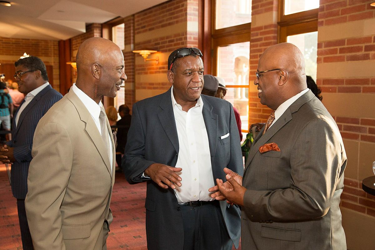 Photo | Clem Willis (from the left) with Jarrett Bell of USA Today and ...