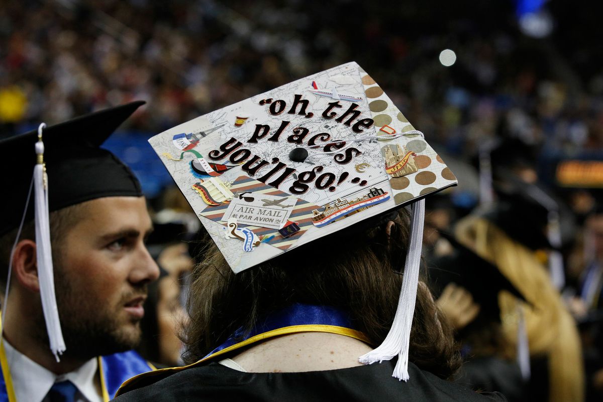 UCLA commencement style: Mortarboard glitter and GoPros | UCLA