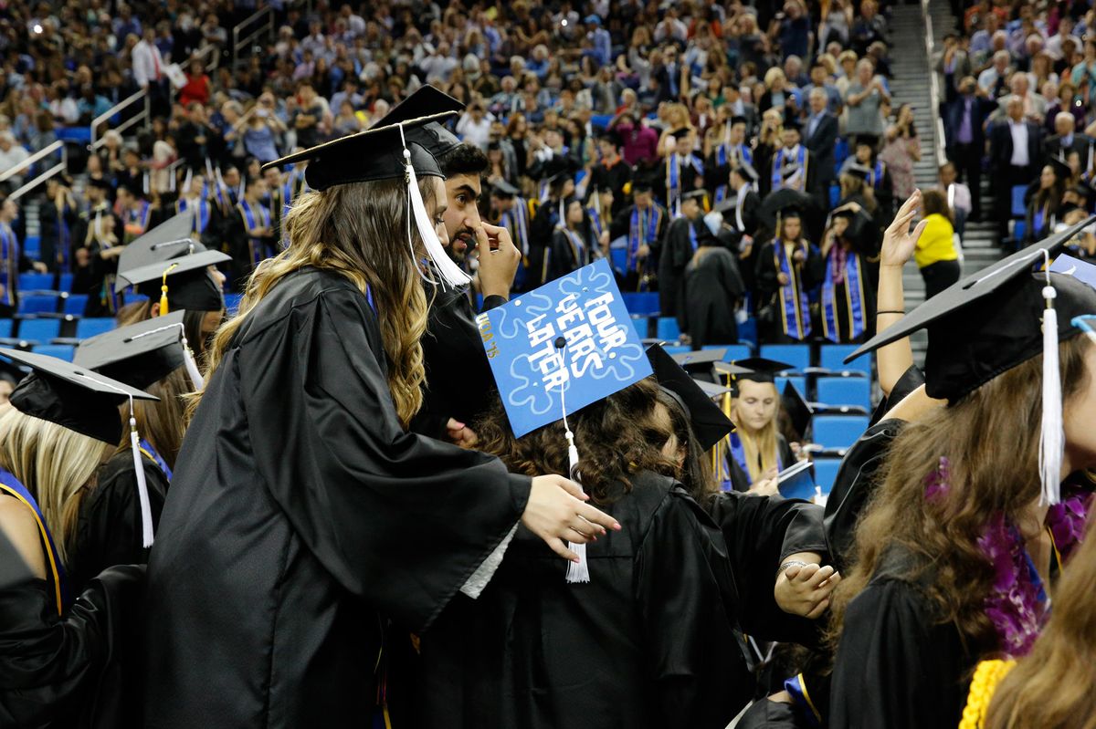 UCLA commencement style: Mortarboard glitter and GoPros | UCLA
