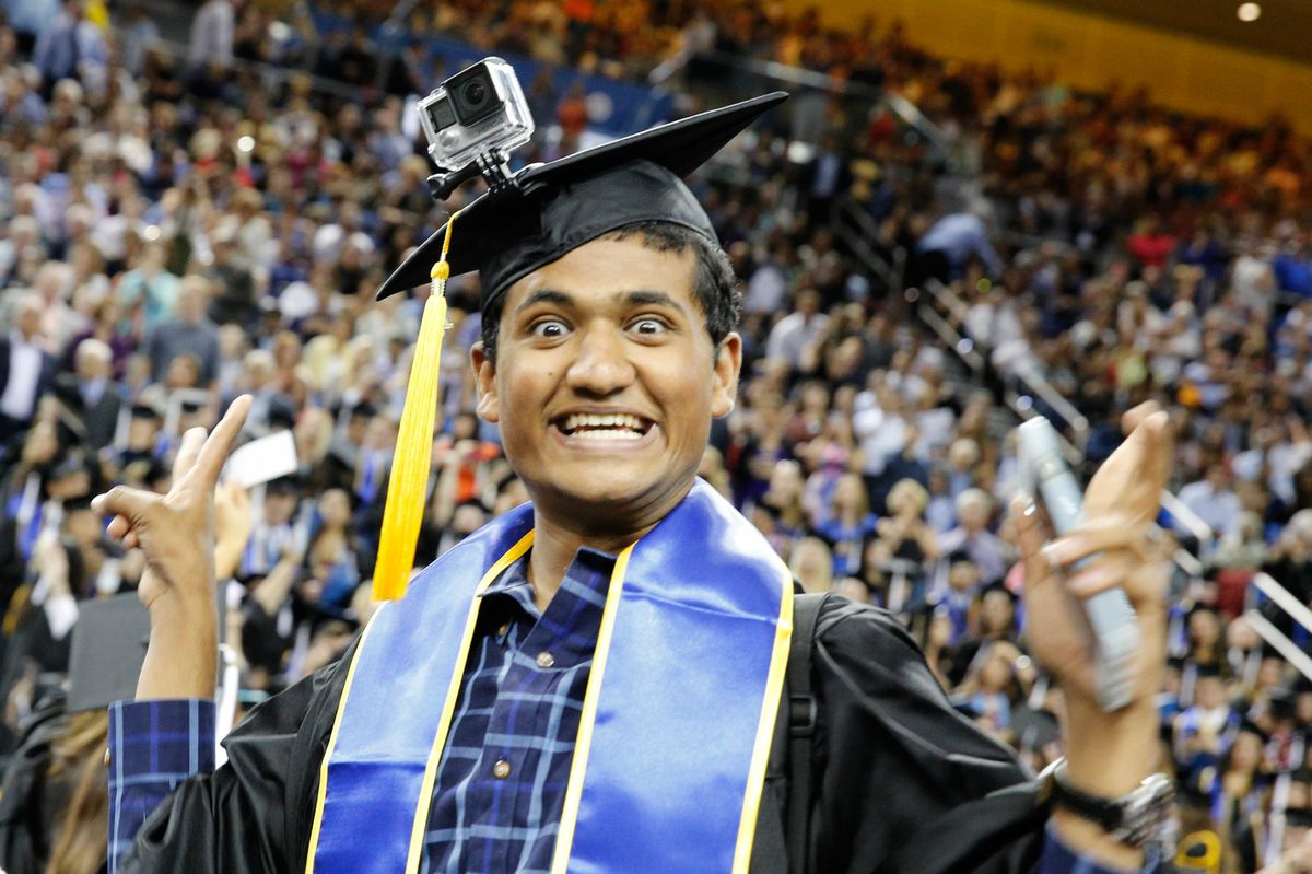 UCLA commencement style: Mortarboard glitter and GoPros | UCLA