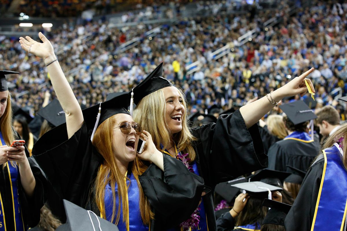 UCLA commencement style: Mortarboard glitter and GoPros | UCLA
