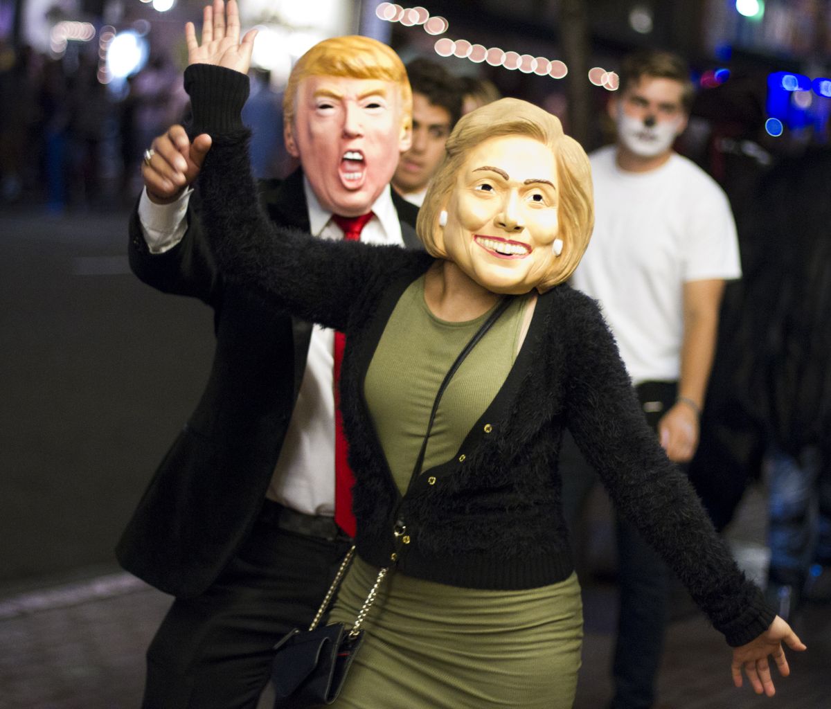 Photo | Trump and Clinton Halloween costumes | UCLA