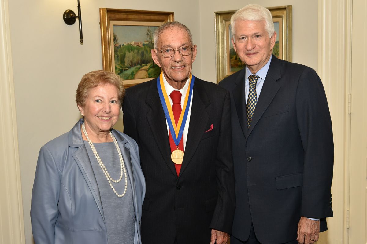 Photo | Carol Block, Morton La Kretz, Chancellor Block | UCLA